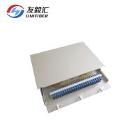 China 0.9mm Pigtails 2U SC OS2 G657A1 Fiber Optic Enclosure Box 48 Port for sale