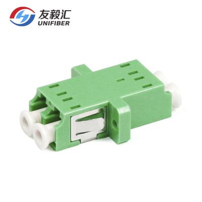 China Ceramic Sleeve 0.2dB LC/APC SM Duplex Adapter With Flange for sale