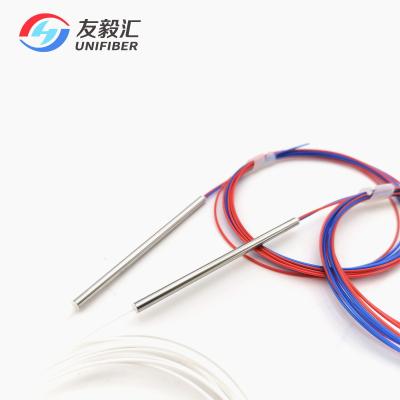 China 1x2 Single Mode 1310/1550nm Fused Fiber Optic Couplers 250um for sale