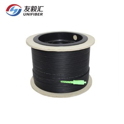 China FTTH SC/APC G657A1 LSZH 150m Drop Cable Fiber Pigtail for sale