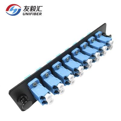 China Metal LC Duplex 16fibers OS2 Single Mode Adapter Panel for sale