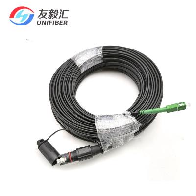 China IP67 Optitap 50M G657A2 SC APC Pre Connectorized Drop Cable for sale
