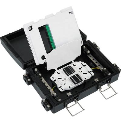 China FTTH 24 Core Aerial Hinged Fosc Fiber Optic Closure 2 In 2 Out for sale