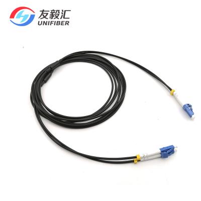 China LC/UPC-LC/UPC G657A1 TPU 150M Tactical Armored Patch Cable for sale