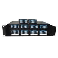 China 192 Port Quad LC 2RU MPO Fiber Patch Panel 8x24F Cassette Module for sale