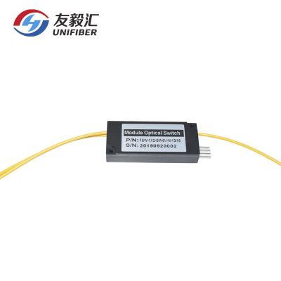 China 1x2 Non Latching 500mW Optical Fiber Switch 1310/1550nm for sale