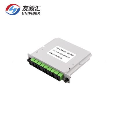 China SC APC FTTH Cassette PLC Optic Splitter 1x8 G657A1 Fiber for sale