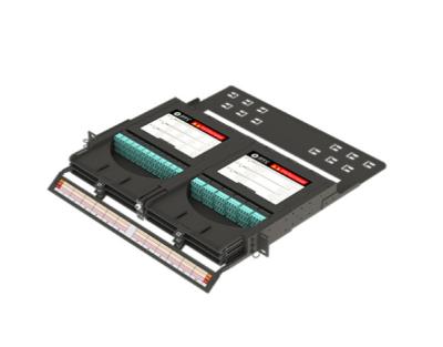 China 1U HD 144 Fiber MPO Patch Panel Enclosure With 24 Port LC Cassette for sale