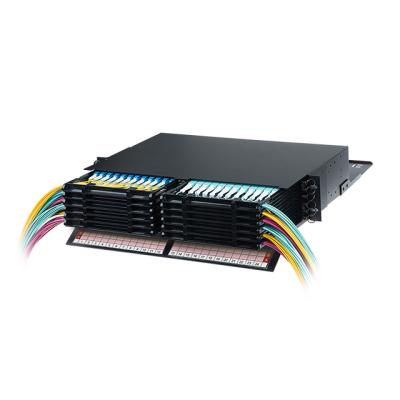 China 2U 288 Port MPO Fiber Optic Patch Panel With Layered Lockable Drawers for sale