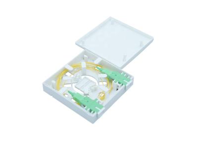 China 2 Ports Fire Resistant FTTH Termination Box Wall Outlet SC APC for sale