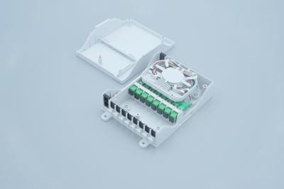 China FTTH 12mm Cable Fiber Optic Termination Box 1x8 PLC Splitter For CATV for sale