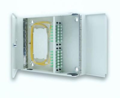 China Wall Mount 1.6m 500N Fiber Optic Patch Panel SC APC 24 Port for sale
