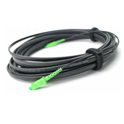 China FTTH Pre Connectorized Flat Drop Wire G657A1 SC/APC To SC/APC for sale