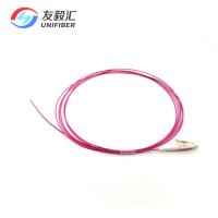 China LC UPC 900um Buffer Fiber Optic Pigtail Multimode 50/125um OM4 for sale