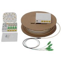China 4C Terminated Fiber Optic Cable SC APC 10-200m Ftth Fiber Wall Outlet for sale