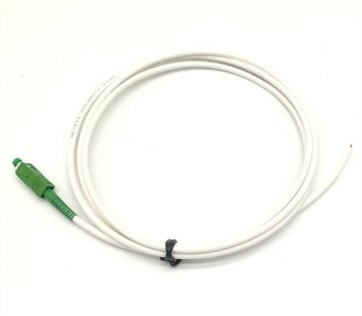 China FTTH G657A2 Drop Cable Pigtail SC APC Ivory LSZH Jacket 50 80m for sale