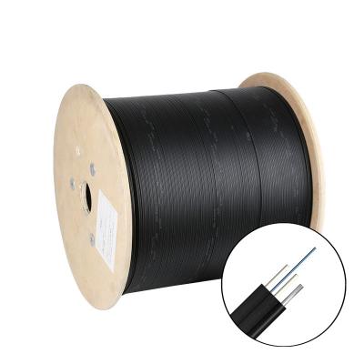 China 1 2 4 Core Outdoor FTTH Drop Cable G657A2 Black LSZH Jacket Flame Retardant for sale