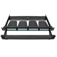 China High Density MPO 1U Fiber Patch Panel 96 Port Rack Mount 4 Cassette Modules for sale