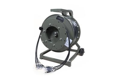 China Outdoor Military Armored Patch Cord Assembly 200-500m With Portable Reel for sale