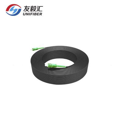 China Simplex Outdoor G657A1 100m 200m FTTH Fiber Drop Cable Patch Cord SC/UPC SC/APC for sale
