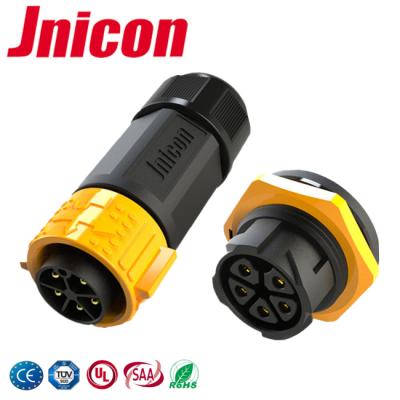 China 30A 5 Pin Circular Connector M25 Male Female Waterproof Power Connector for sale