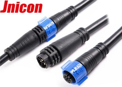 China 3 Pole Waterproof LED Connectors Male And Female Outdoor Sealed With Cable for sale