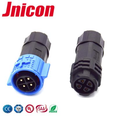 China 4 Pin M19 Waterproof Circular Connector 20A Automotive Power Push Lock Connectors for sale