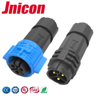 China M19 20A Wire To Wire Connector 3 Pin Quick Lock Male Female Waterproof Connector for sale