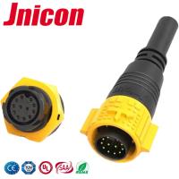 China PA66 M19 12Pin 5A Quick Disconnect Connectors IP67 Wire To Board Cable Connectors for sale