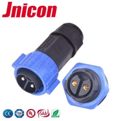 China 2Pin M19 Electrical Wire To Wire Connectors Push Locking 300V DC Waterproof for sale