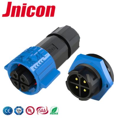 China M19 4 Pin High Current Power Connector 20A Waterproof Connectors 300V Quick Lock for sale