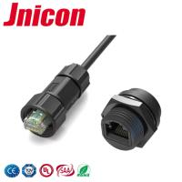 China UL PA66 Screw Locking Nylon Cat5e M19 RJ45 Waterproof Connector for sale