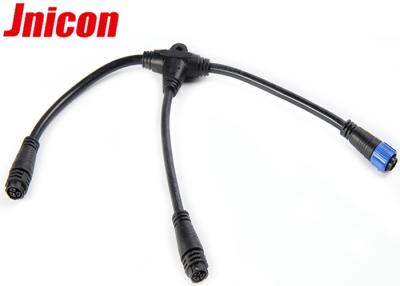 China T Shaped Waterproof Power Cable Connectors Outdoor With 2 Female And 1 Male for sale
