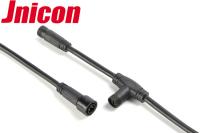 China Outdoor Waterproof T Connector 2 Pin 300V 10A Male Female With Cable for sale