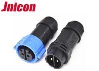 China 2 Pin Industrial Power Cable Connectors IP67 Electrical Panel Mount With Dust Cap for sale
