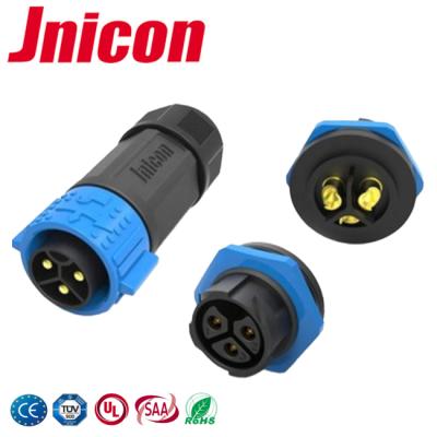 China 50A Waterproof Bulkhead Electrical Connector 3 Pin Plastic Circular For Outdoor Electronics for sale