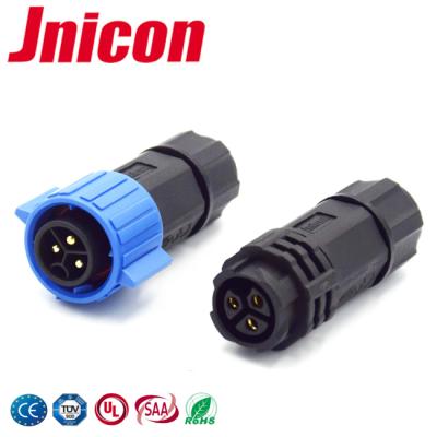 China PA66 M19 20A 3 Phase Power Connector Outdoor Waterproof Wire To Wire Quick Connector for sale