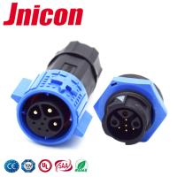 China 3+5 Pin M19 15A+5A Waterproof Quick Connect Wire To Board Push Lock Connectors for sale