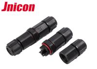 China Double Head Waterproof Circular Connectors , Jnicon Connector IP67 Screw Fixing Connect for sale