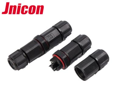 China Double Head Waterproof Circular Connectors , Jnicon Connector IP67 Screw Fixing Connect for sale