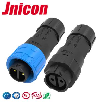 China M16 10A 2 Pin IP68 Connector 300V Electrical Male Female Quick Connectors for sale