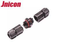 China Double Head Waterproof Circular Connectors , Jnicon Connector IP67 Screw Fixing Connect for sale