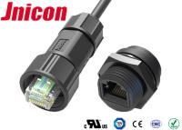 China Female Waterproof Rj45 Socket PA66 Nylon Round Ethernet Connectors for sale