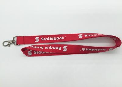 China Red professionnal customized  silk screened nylon lanyard with any logo for sale