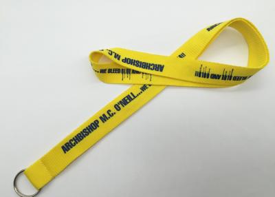 China Yellow color  professionnal customized  silk screened  lanyard with any logo for sale