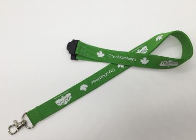 China Promotions custom Green color silk screen printing Lanyards with any customized logo for sale