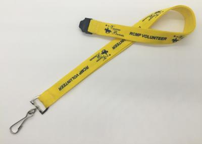 China Promotions 20MM Yelllow color silk screen printing Lanyards witth Fast Shipping for sale