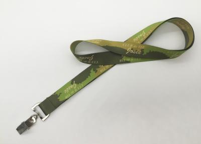 China Army green  sublimated  polyester lanyards and Hot selling  heat transfer lanyards for sale