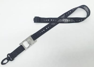China Professional Dye Sublimation Lanyards With Detachable Clip White Black for sale
