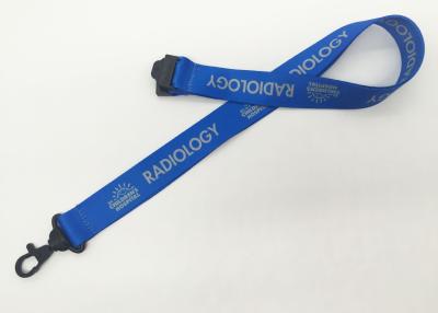 China Blue sublimation printing lanyards/ heat transfer lanyards with plastic lobster clip for sale